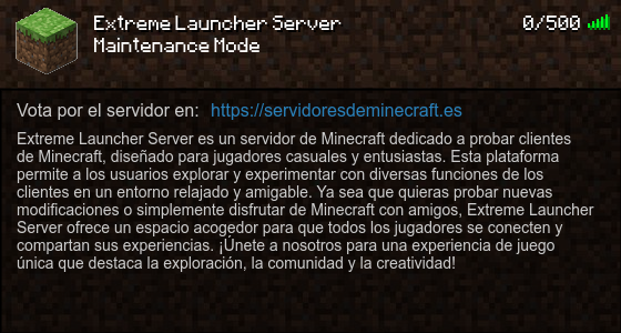 Extreme Launcher Server Servidor de Minecraft - ServidoresDeMinecraft.ES