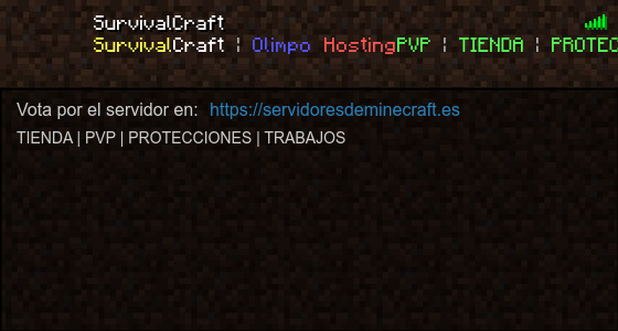 SurvivalCraft Servidor de Minecraft - ServidoresDeMinecraft.ES