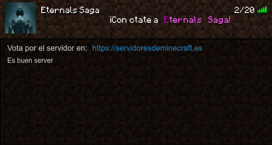 Eternals Saga Servidor de Minecraft - ServidoresDeMinecraft.ES