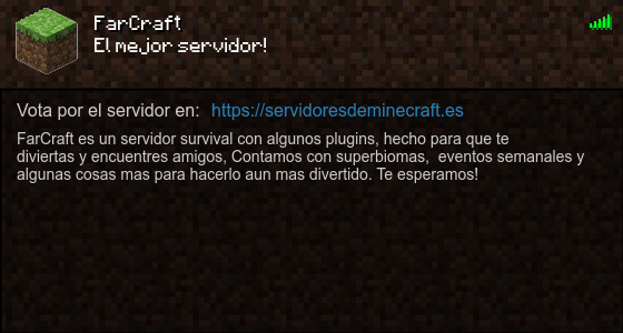 FarCraft Servidor de Minecraft - ServidoresDeMinecraft.ES