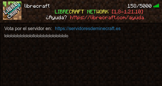 librecraft Servidor de Minecraft - ServidoresDeMinecraft.ES
