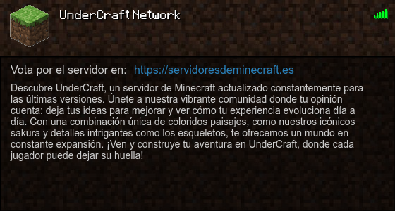 UnderCraft Network Servidor de Minecraft - ServidoresDeMinecraft.ES