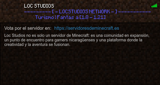 LOC STUDIOS Servidor de Minecraft - ServidoresDeMinecraft.ES