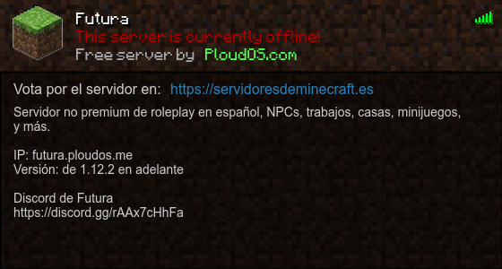 Futura Servidor de Minecraft - ServidoresDeMinecraft.ES