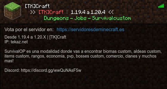 [TK]Craft Servidor de Minecraft - ServidoresDeMinecraft.ES