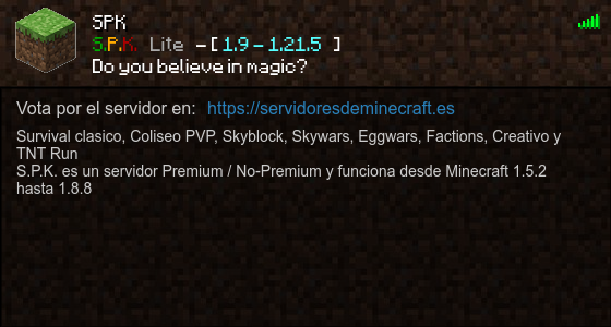 SPK Servidor de Minecraft - ServidoresDeMinecraft.ES
