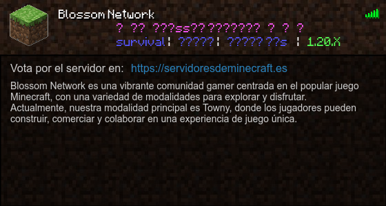 Blossom Network Servidor de Minecraft - ServidoresDeMinecraft.ES