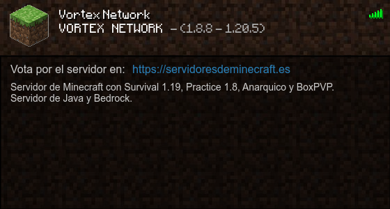 Vortex Network Servidor de Minecraft - ServidoresDeMinecraft.ES