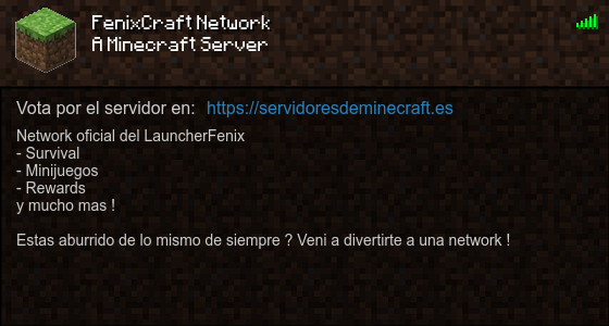 FenixCraft Network Servidor de Minecraft - ServidoresDeMinecraft.ES