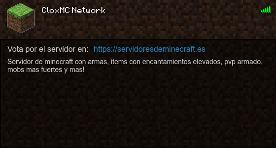 CloxMC Network Servidor de Minecraft - ServidoresDeMinecraft.ES