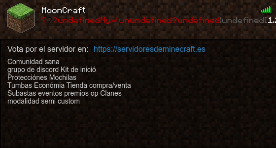 MoonCraft Servidor de Minecraft - ServidoresDeMinecraft.ES