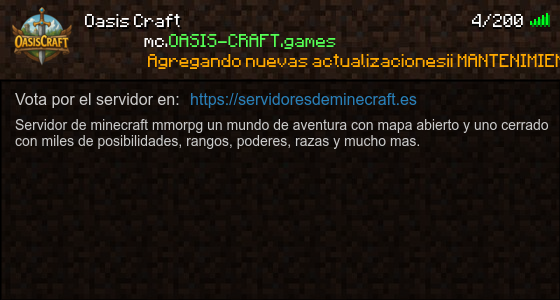 Oasis Craft Servidor de Minecraft - ServidoresDeMinecraft.ES