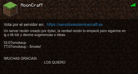 MoonCraft Servidor de Minecraft - ServidoresDeMinecraft.ES