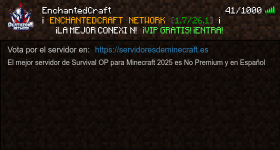 EnchantedCraft Servidor de Minecraft - ServidoresDeMinecraft.ES