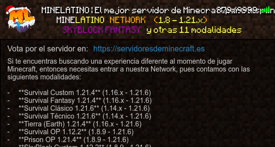 MINELATINO | El mejor servidor de Minecraft para hispanos Servidor de ...
