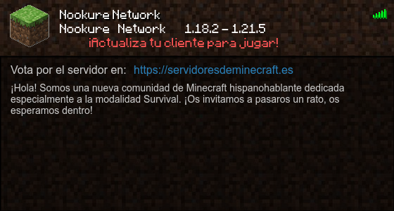 Nookure Network Servidor de Minecraft - ServidoresDeMinecraft.ES
