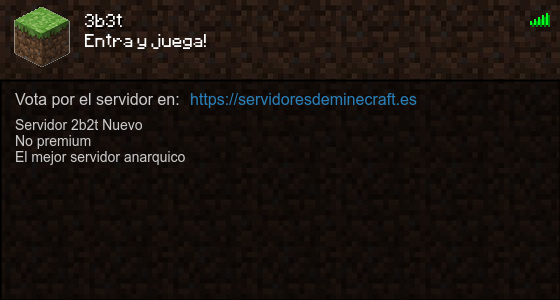 3b3t Servidor de Minecraft - ServidoresDeMinecraft.ES