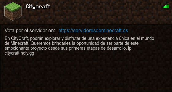 Citycraft Servidor de Minecraft - ServidoresDeMinecraft.ES