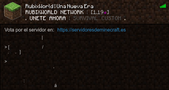 RubixWorld | Una Nueva Era Servidor de Minecraft - ServidoresDeMinecraft.ES