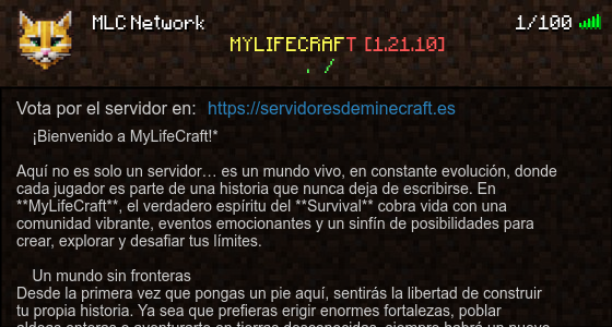MLC Network Servidor de Minecraft - ServidoresDeMinecraft.ES