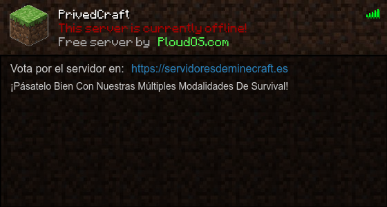 PrivedCraft Servidor de Minecraft - ServidoresDeMinecraft.ES