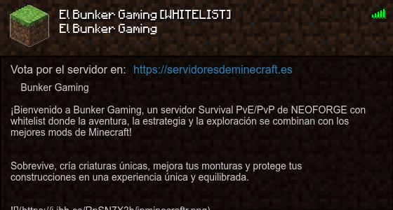 El Bunker Gaming [WHITELIST] Servidor de Minecraft ...