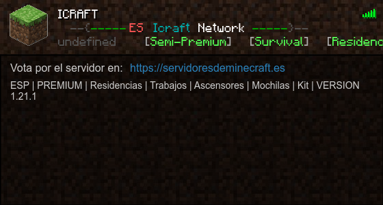 ICRAFT Servidor de Minecraft - ServidoresDeMinecraft.ES