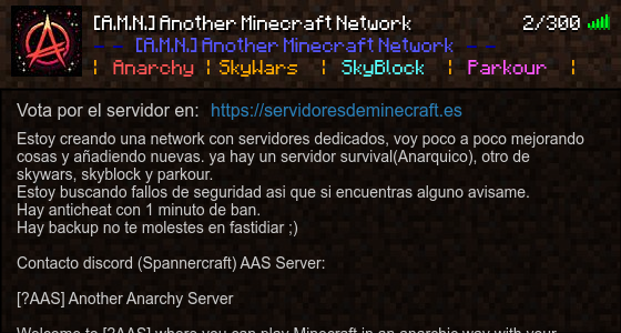 [A.M.N.] Another Minecraft Network Servidor de Minecraft ...