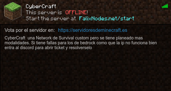 CyberCraft Servidor de Minecraft - ServidoresDeMinecraft.ES